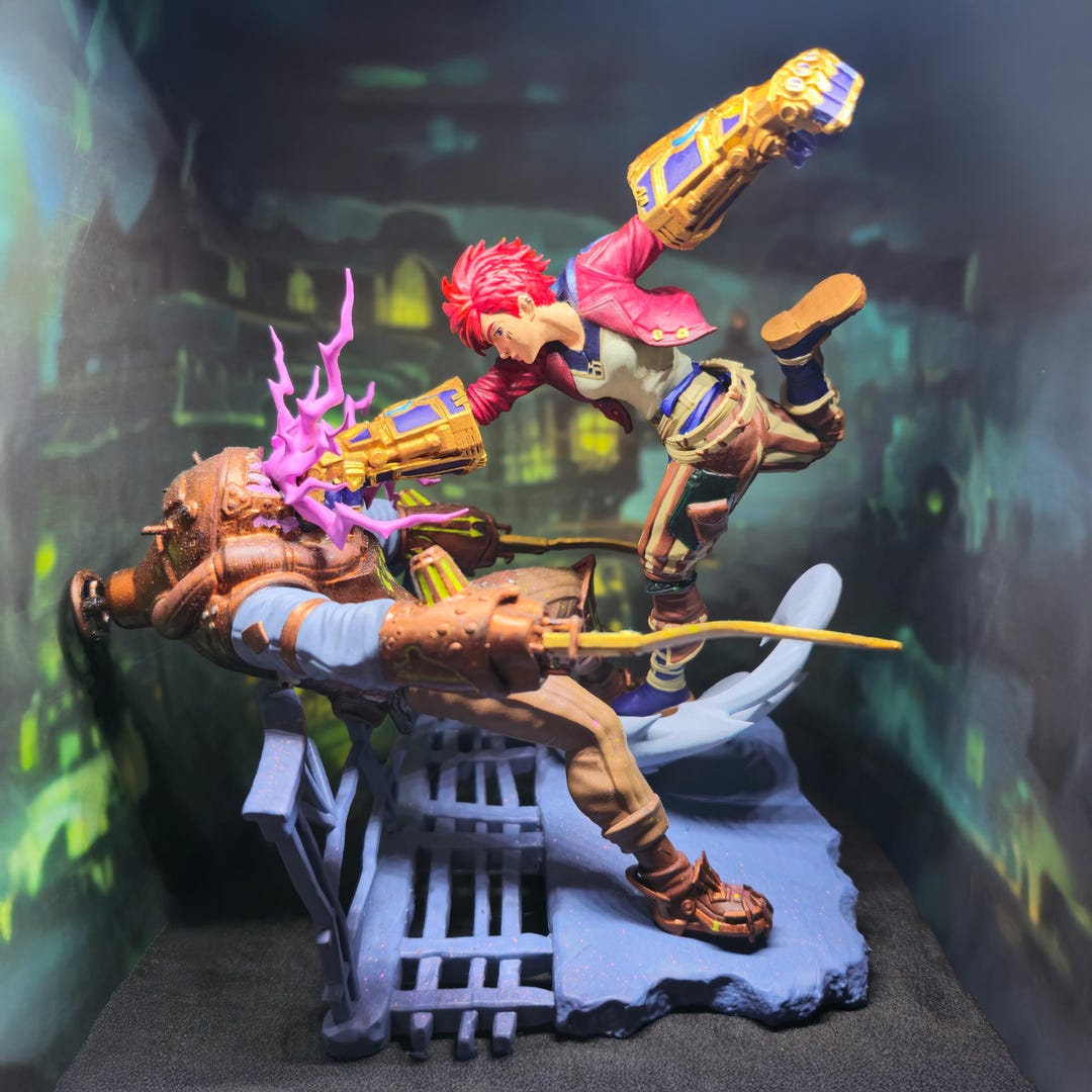 League of Legends - Vi Vs Chemtank Diorama From Arcane Action Figure ...