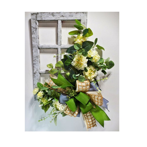 Window Frame With Wreath - Etsy