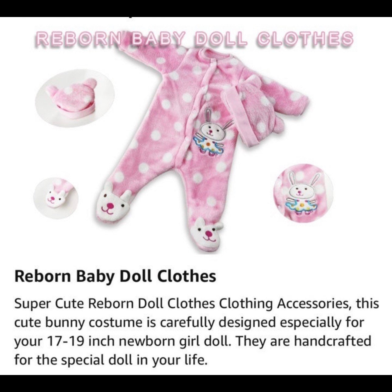 Reborn Baby Dolls Clothes Girl, Baby Born Doll Bodysuits With Soft ...