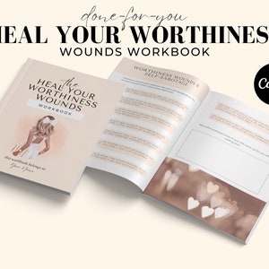 Heal Your Worthiness Wounds Workbook Template Editable Canva Workbook ...