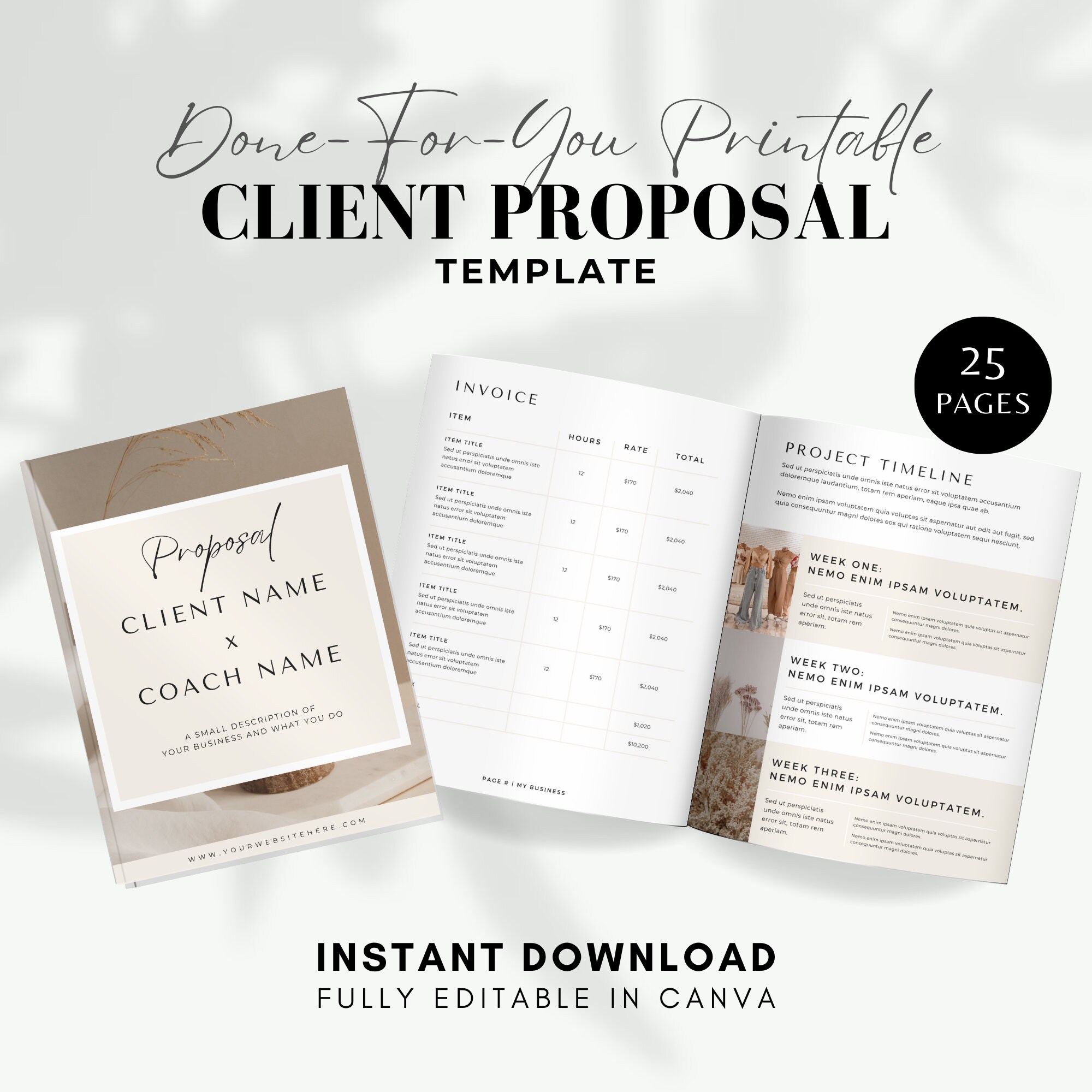 Client Proposal Template, Virtual Assistant Template, Business Proposal ...