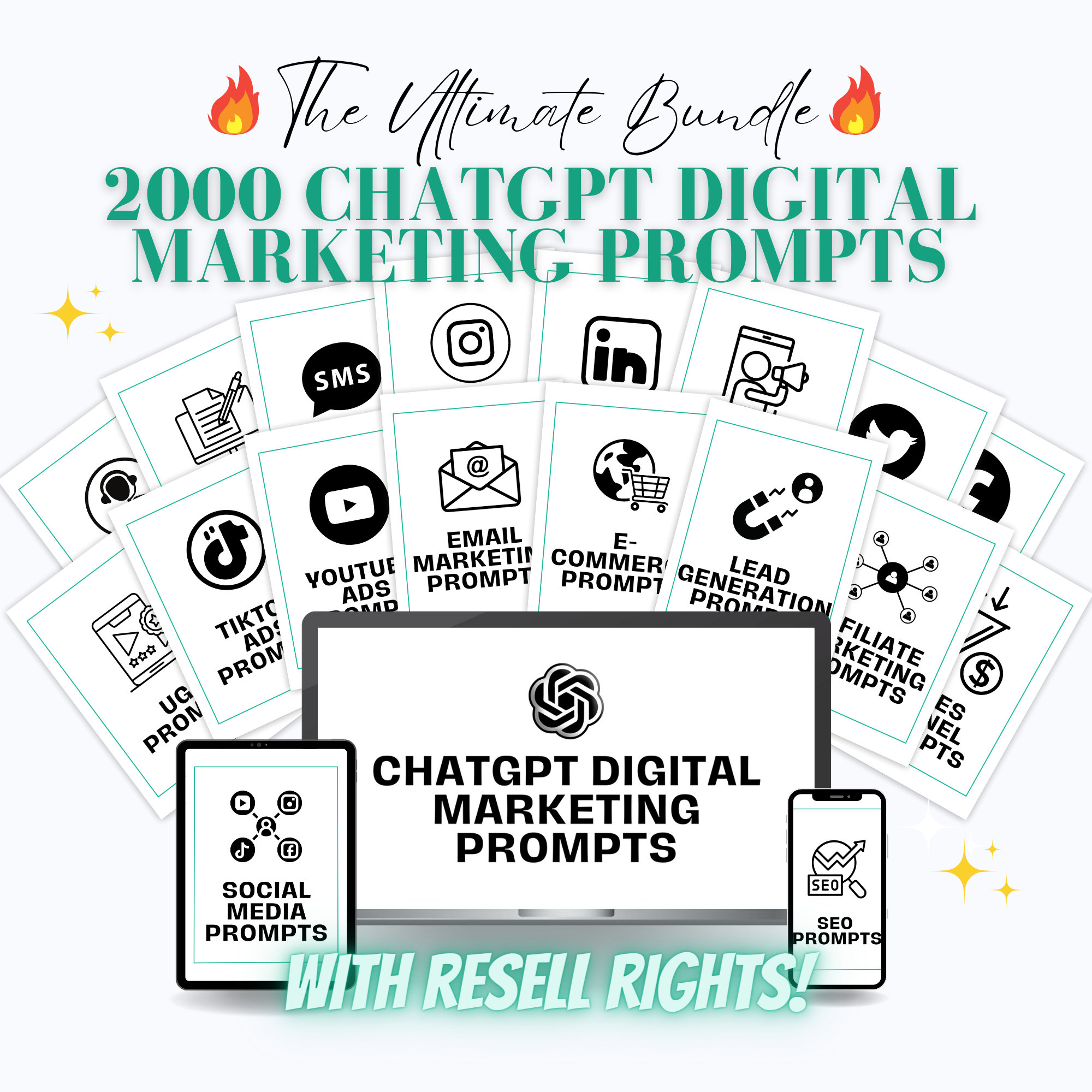 Chatgpt Digital Marketing Prompts Bundle, 2000 Chatgpt Prompts Bundle ...