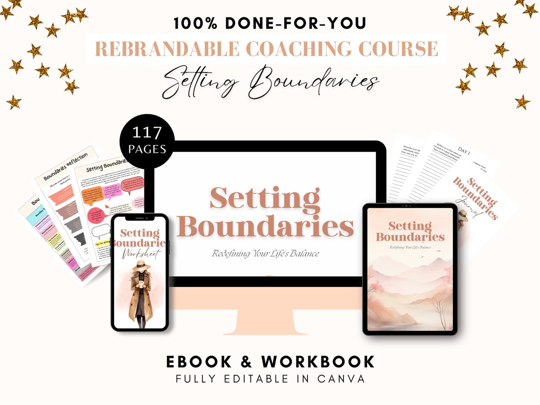 Setting Boundaries Brandable Workbook, Done for You Ebook, PLR Guide ...