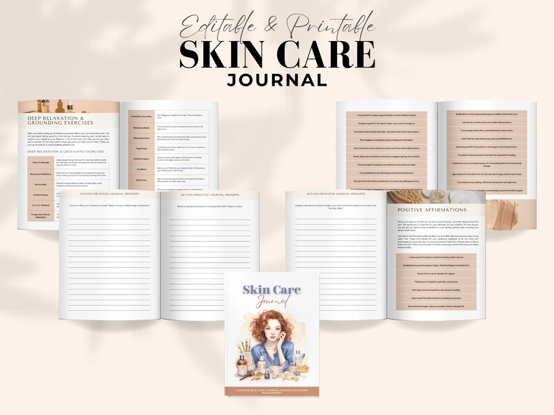 Skincare Journal, Beauty Routine Planner, Printable Skin Care Planner ...