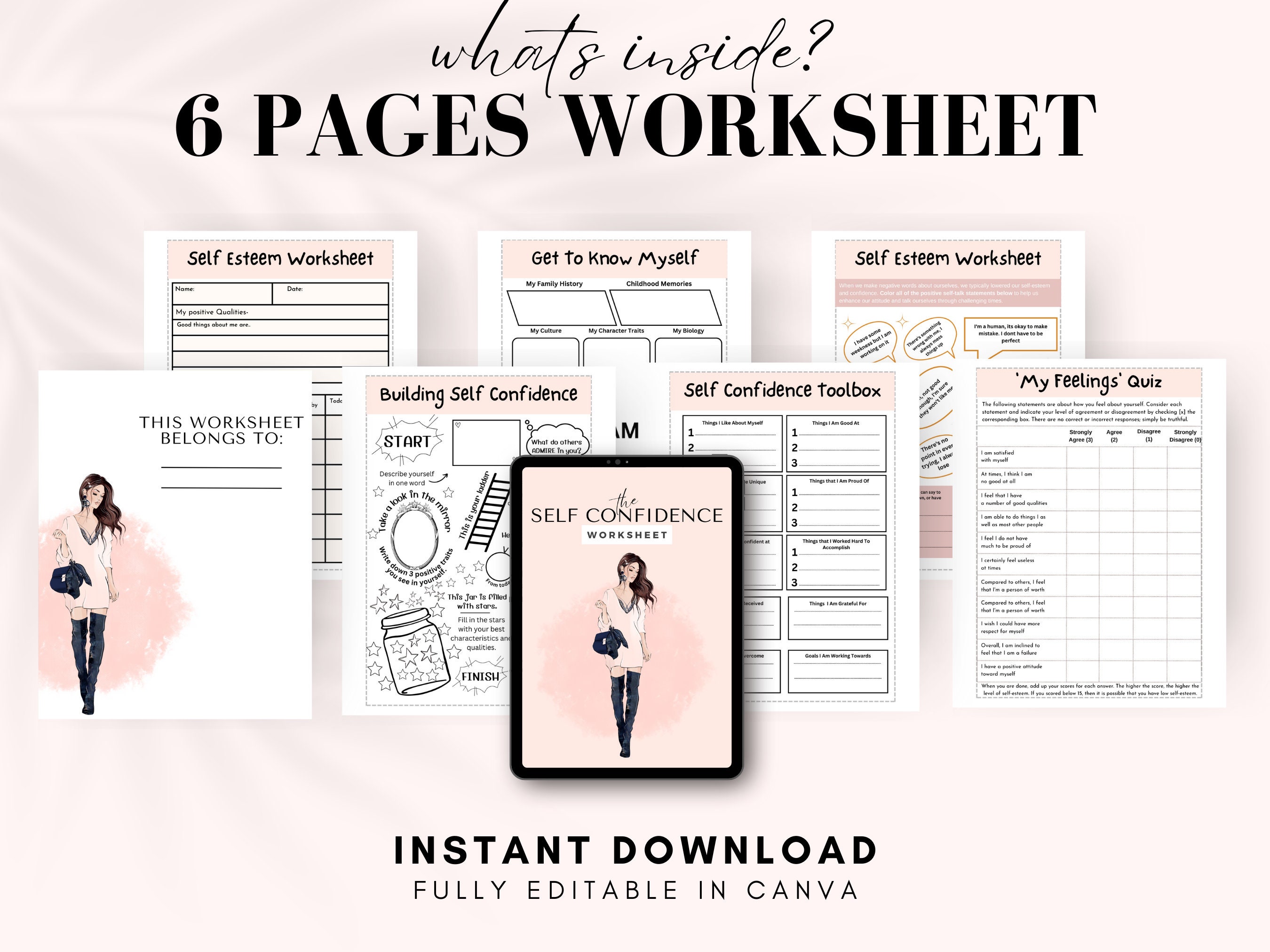 Self Confidence Brandable Workbook Done for You Course Self Esteem ...