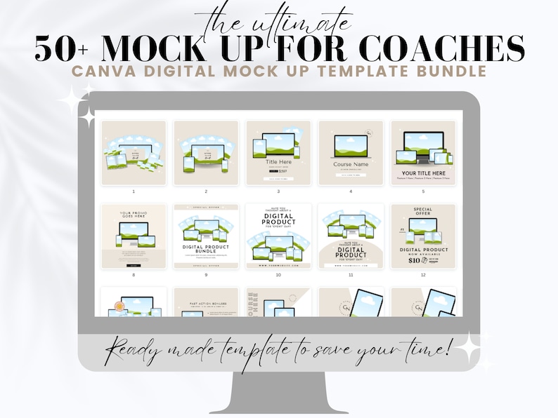 50+ Mockup Canva Template for Coaches, Course Creator Mockup, Digital ...