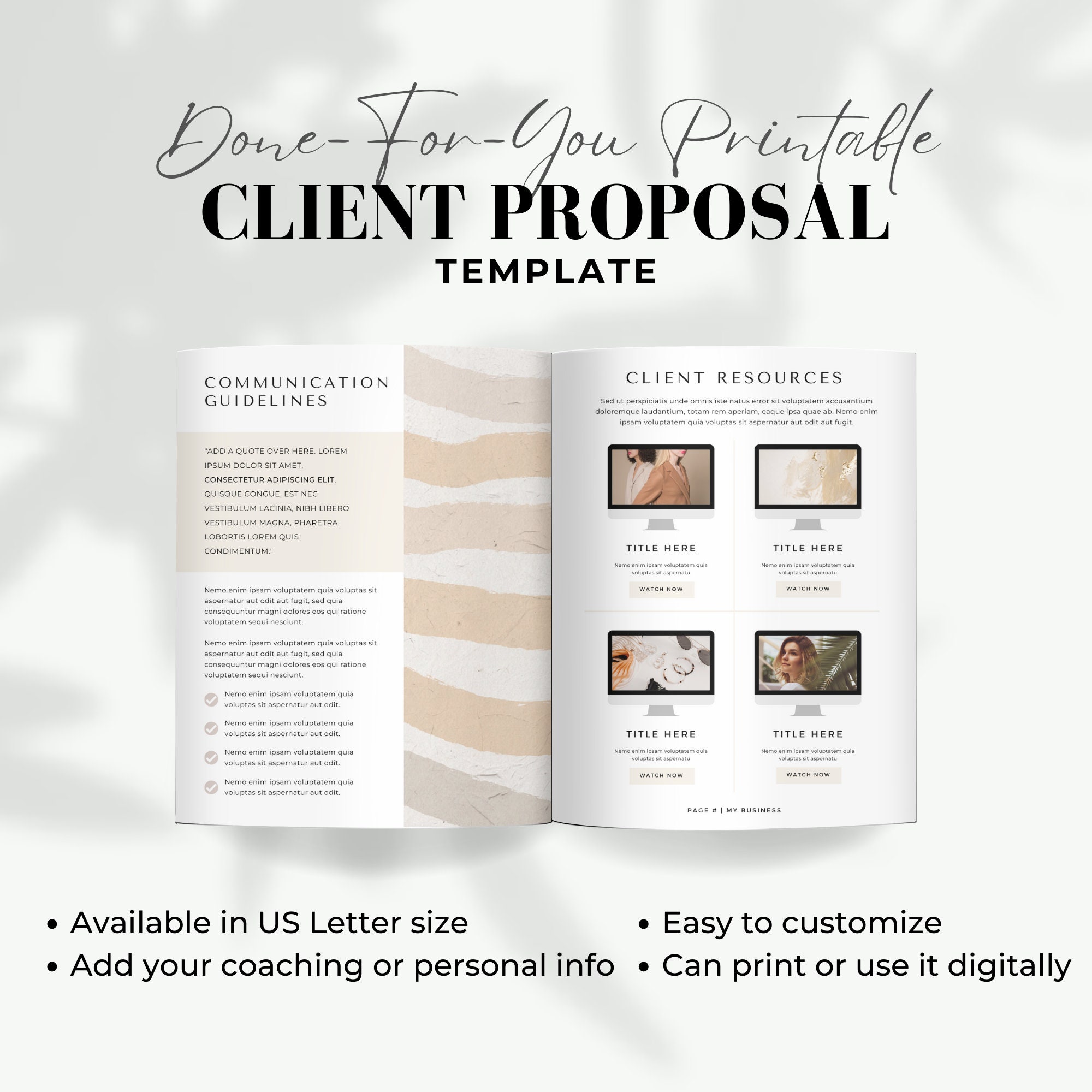 Client Proposal Template, Virtual Assistant Template, Business Proposal ...