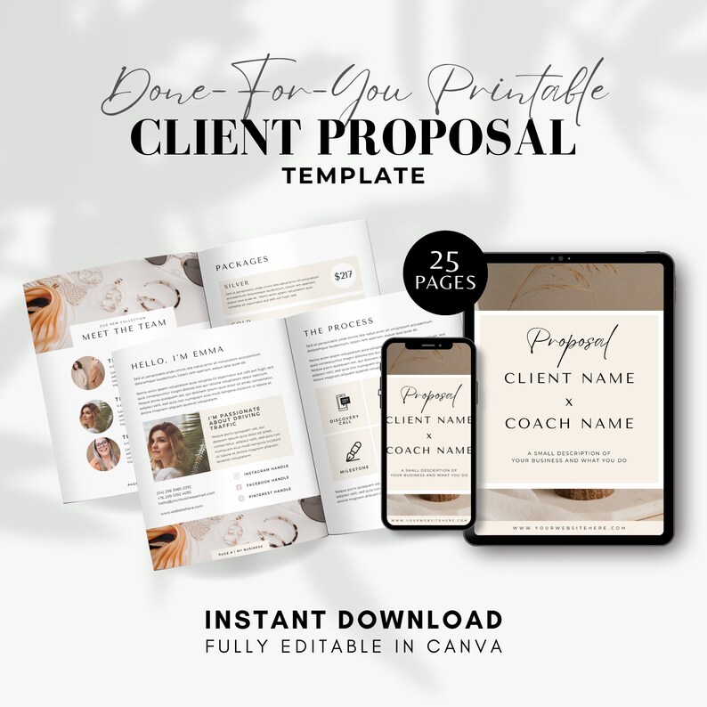 Client Proposal Template, Virtual Assistant Template, Business Proposal ...