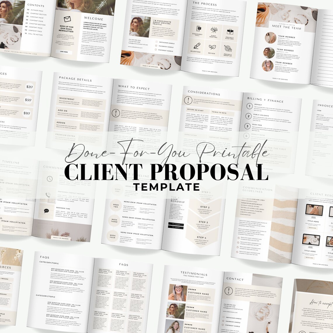 Client Proposal Template, Virtual Assistant Template, Business Proposal ...
