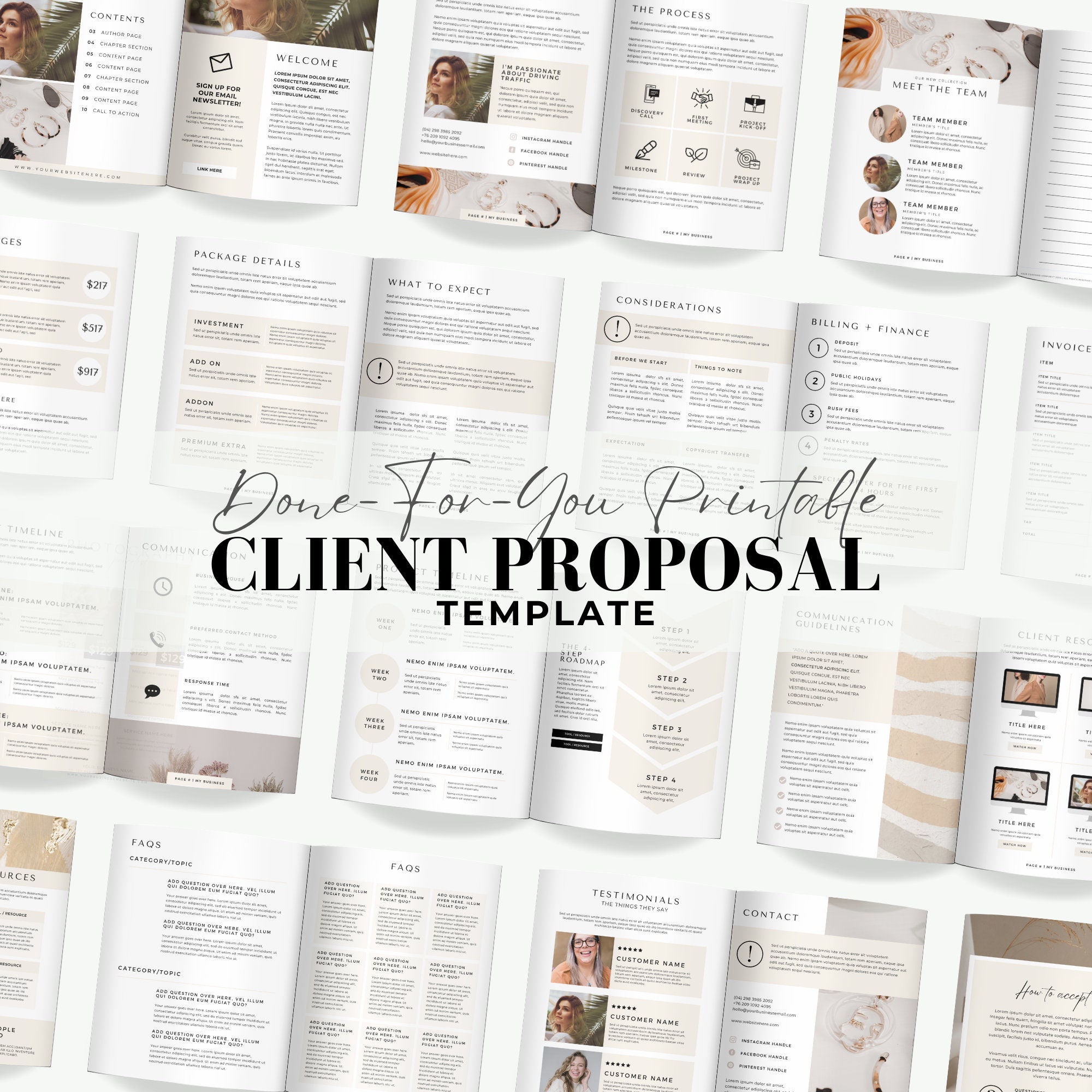 Client Proposal Template, Virtual Assistant Template, Business Proposal ...