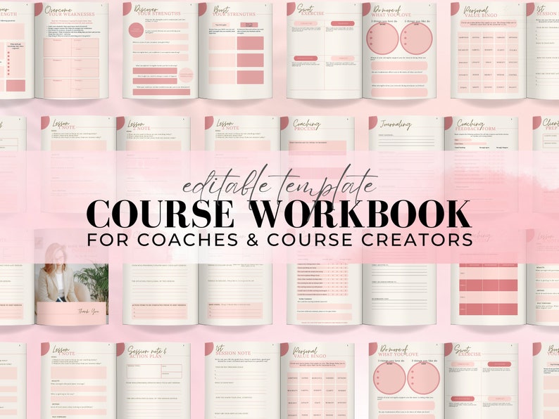 Course Workbook Template, Coaching Ebook Template, Lead Magnet, Course ...