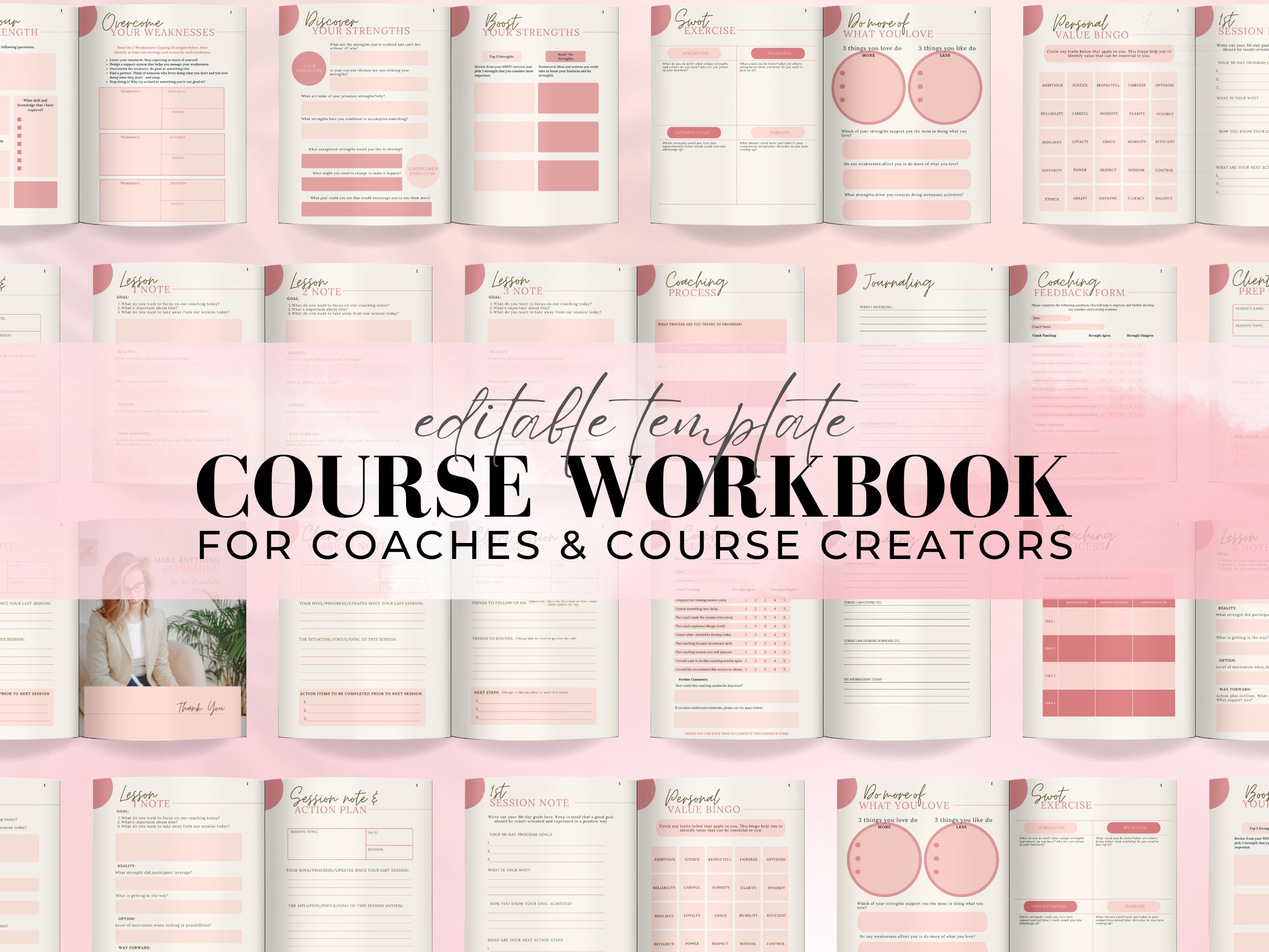Course Workbook Template, Coaching Ebook Template, Lead Magnet, Course ...