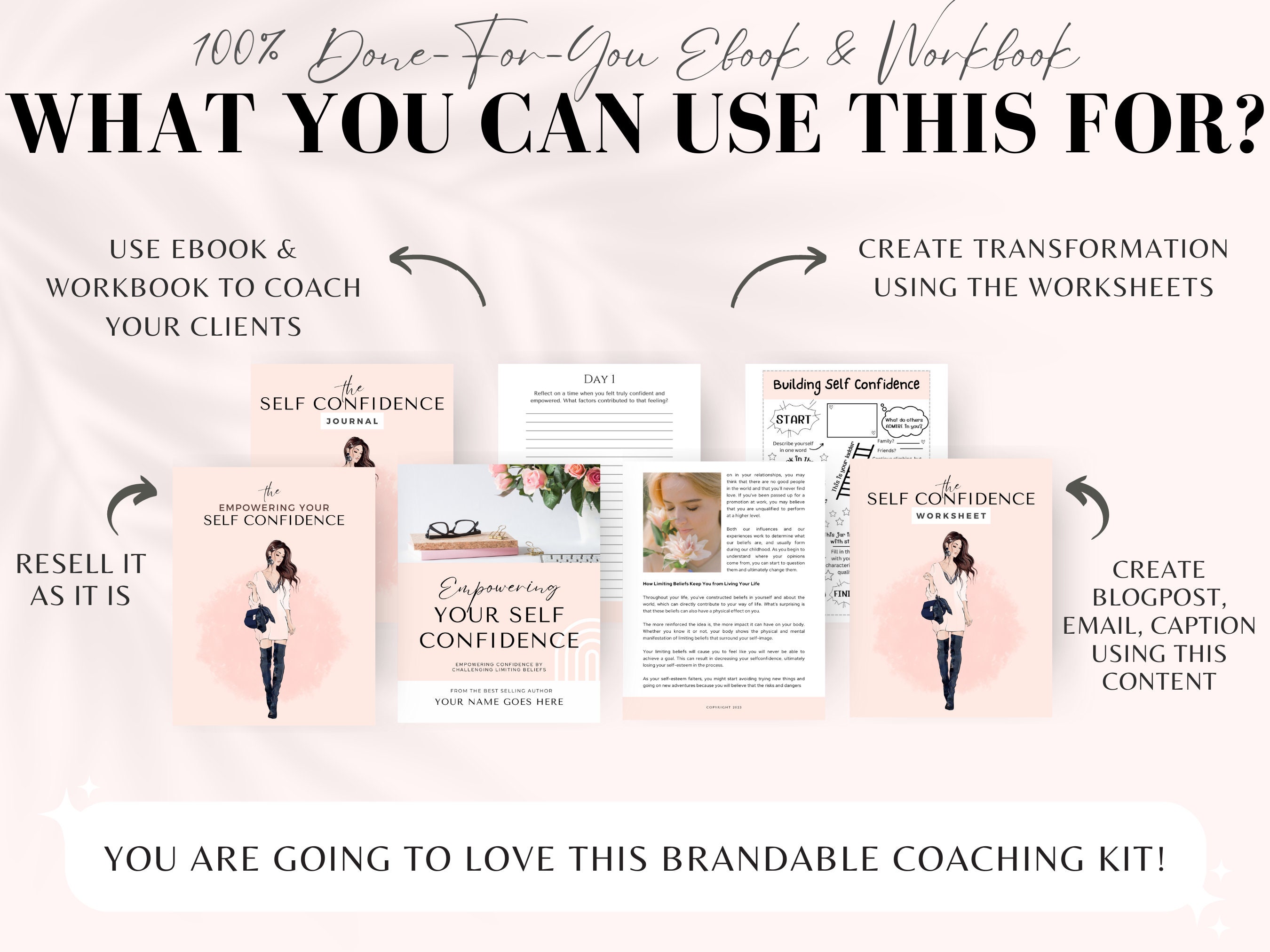 Self Confidence Brandable Workbook Done for You Course Self Esteem ...