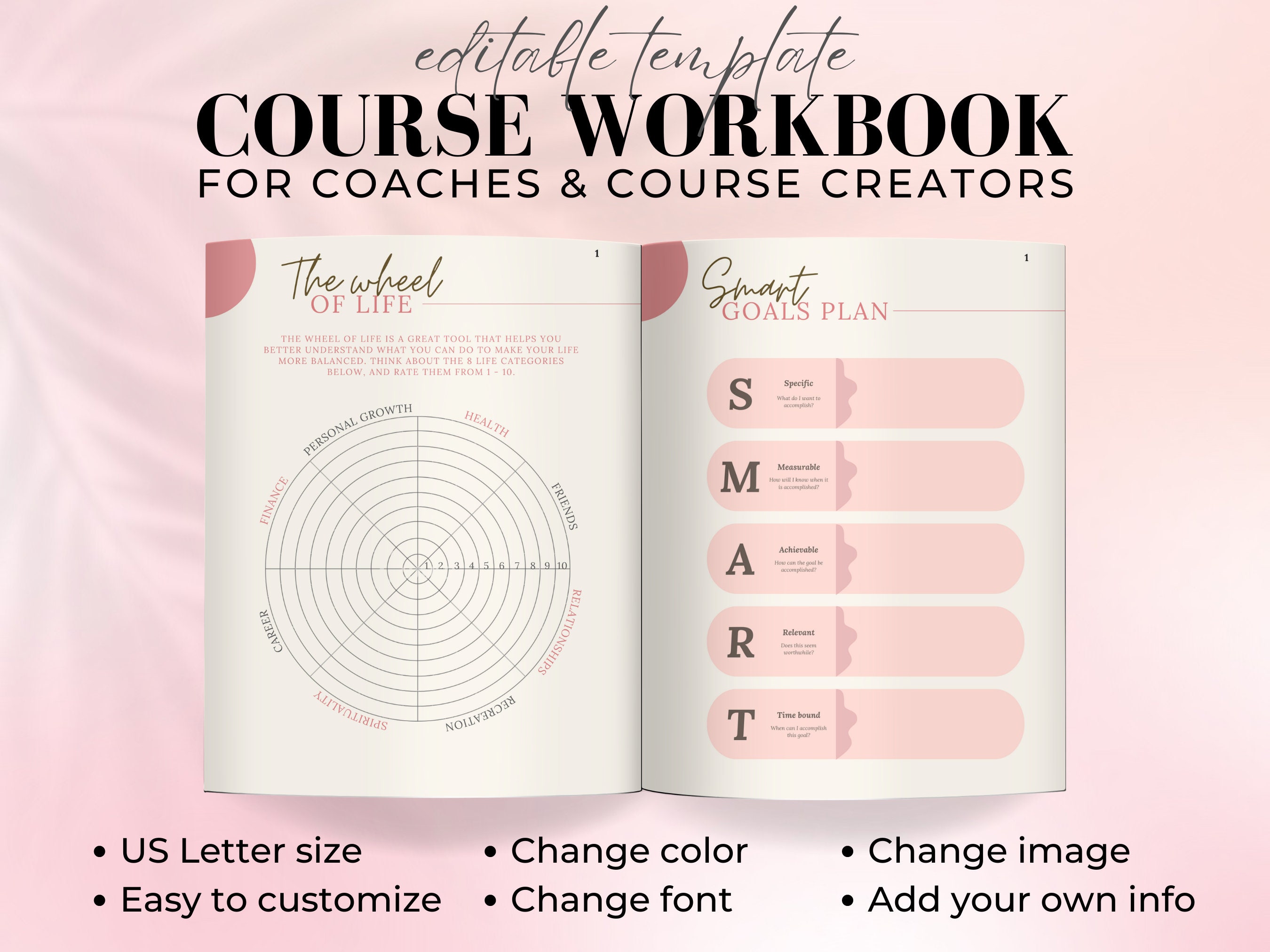 Course Workbook Template, Coaching Ebook Template, Lead Magnet, Course ...