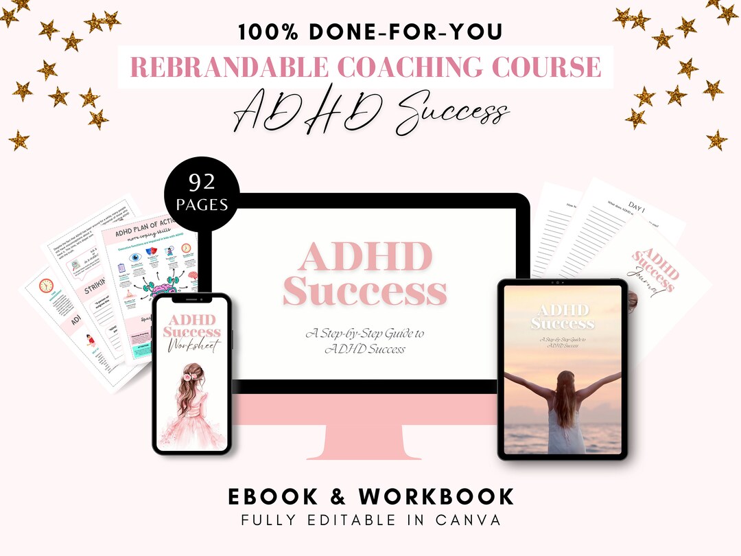 ADHD Success Formula Done for You Ebook, ADHD Workbook, Guide for ADHD ...