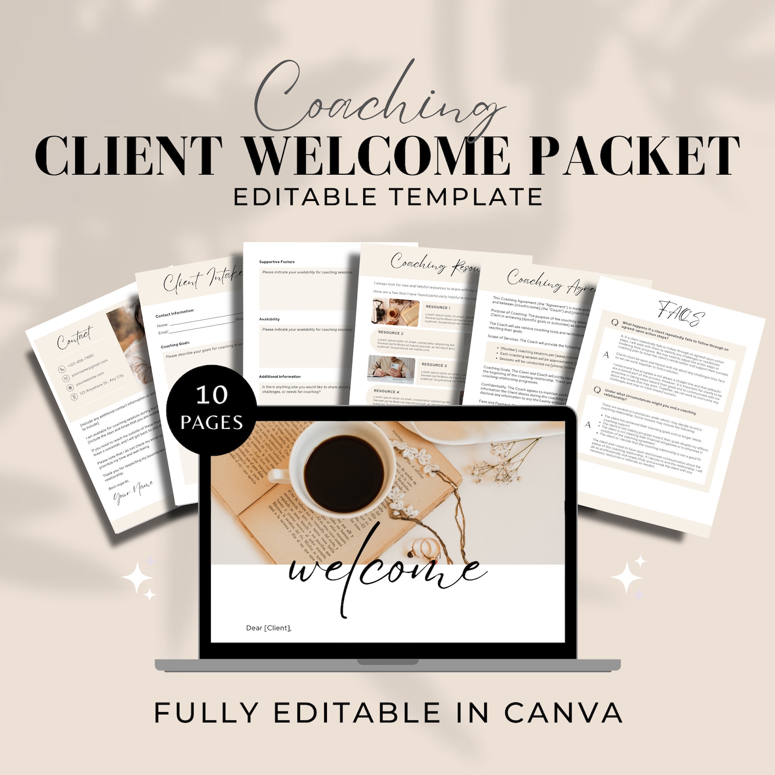 Client Welcome Packet Template for Coaches, Client Onboarding Proposal ...
