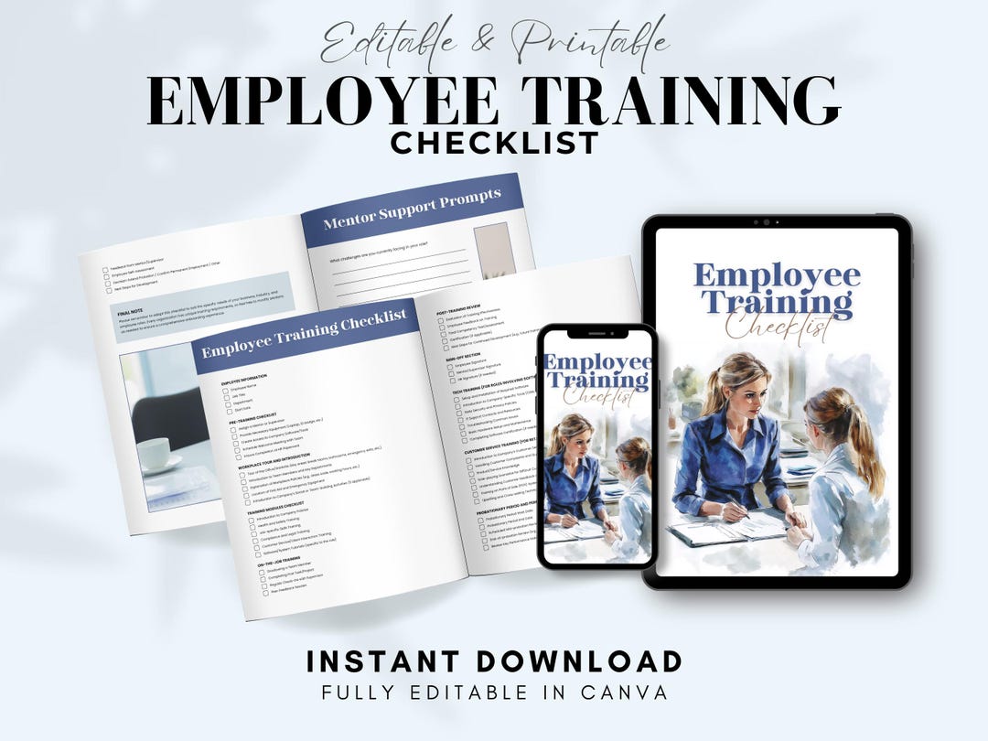 Employee Training Template, Employee Training Checklist, Onboarding ...