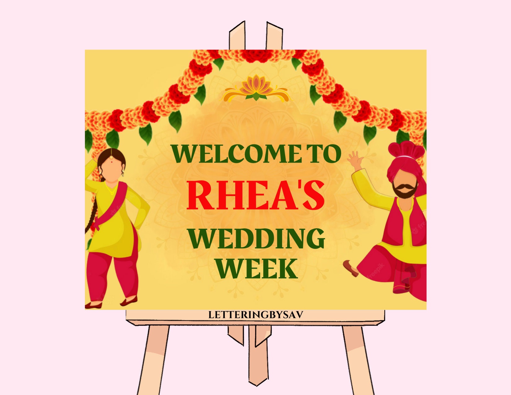 Welcome to Our Wedding Week, Punjabi Welcome Signs & Sikh Signs ...