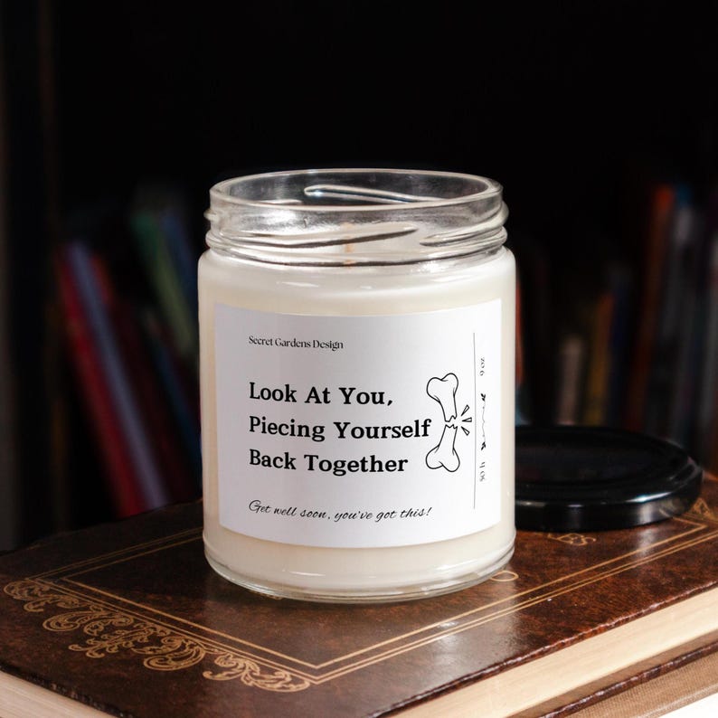 Broken Bone Gift Candle, Bone Injury Surgery Recovery, Broken Arm Gift ...