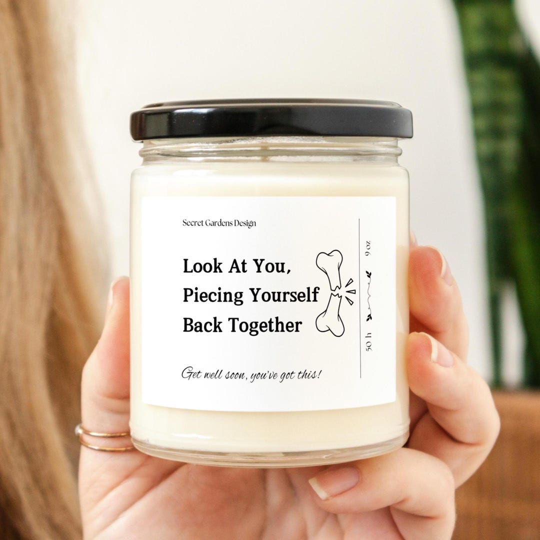Broken Bone Gift Candle, Bone Injury Surgery Recovery, Broken Arm Gift ...