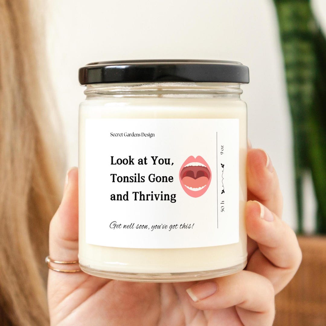 Tonsillectomy Gift Candle, Tonsil Surgery Gift Idea, Tonsillitis Gift ...