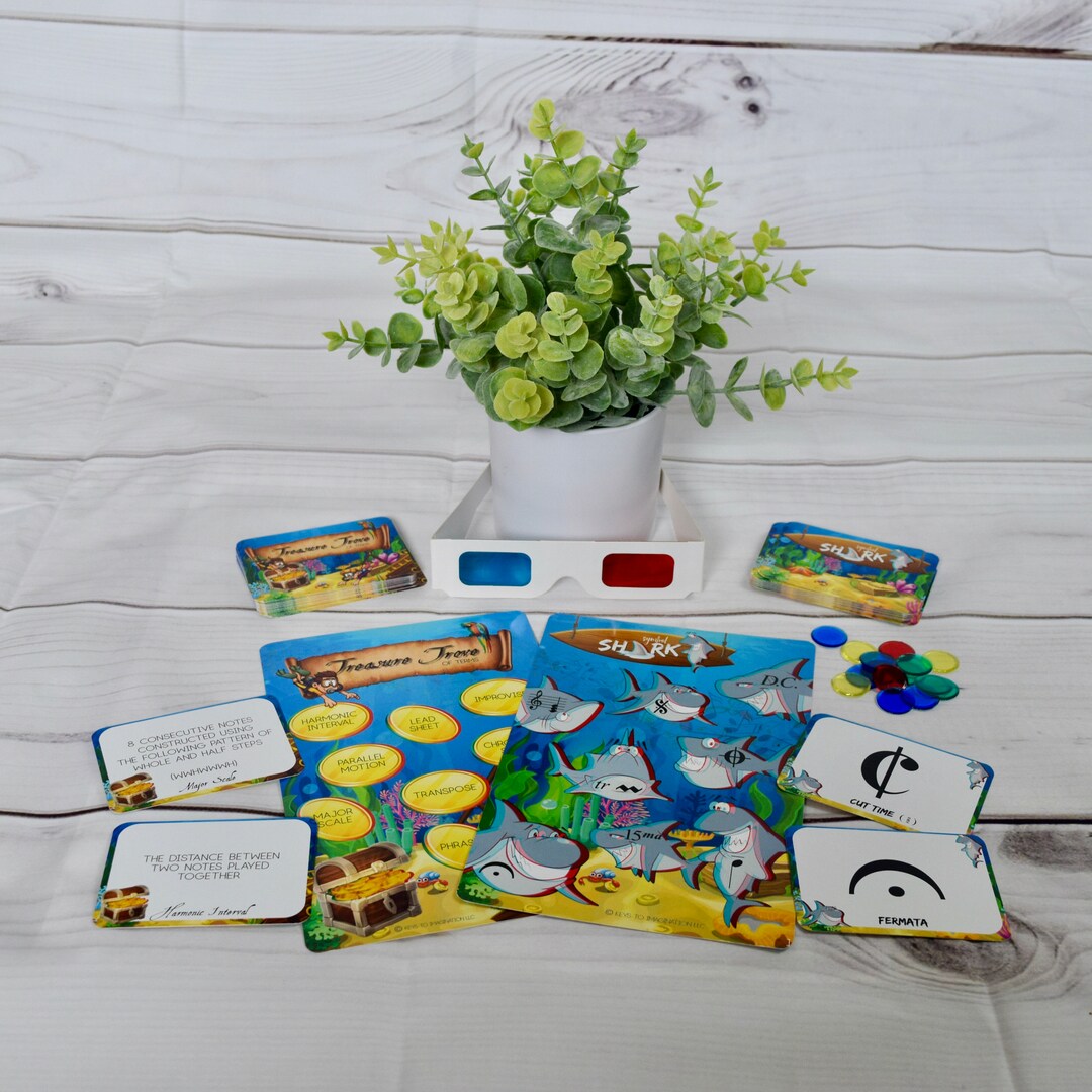 Symbol Shark and Treasure Trove of Terms Music Game - Etsy