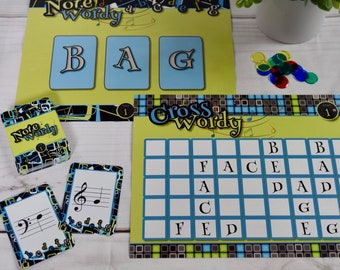 Music Note Identification Game: Note Wordy 2 - Etsy