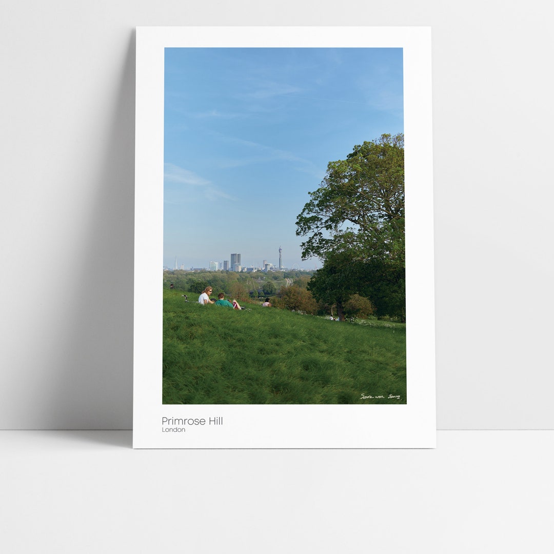 Summer Primrose Hill London Travel Poster, Minimalist London View ...