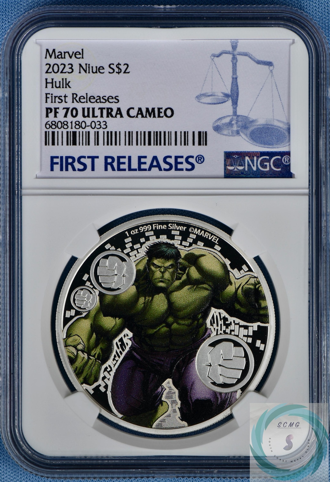 2023 Niue Two Dollar 1oz Silver Hulk NGC PF70 UC First Releases Proof ...