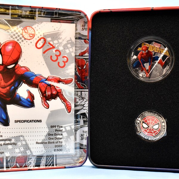 Spiderman Silver Coin - Etsy