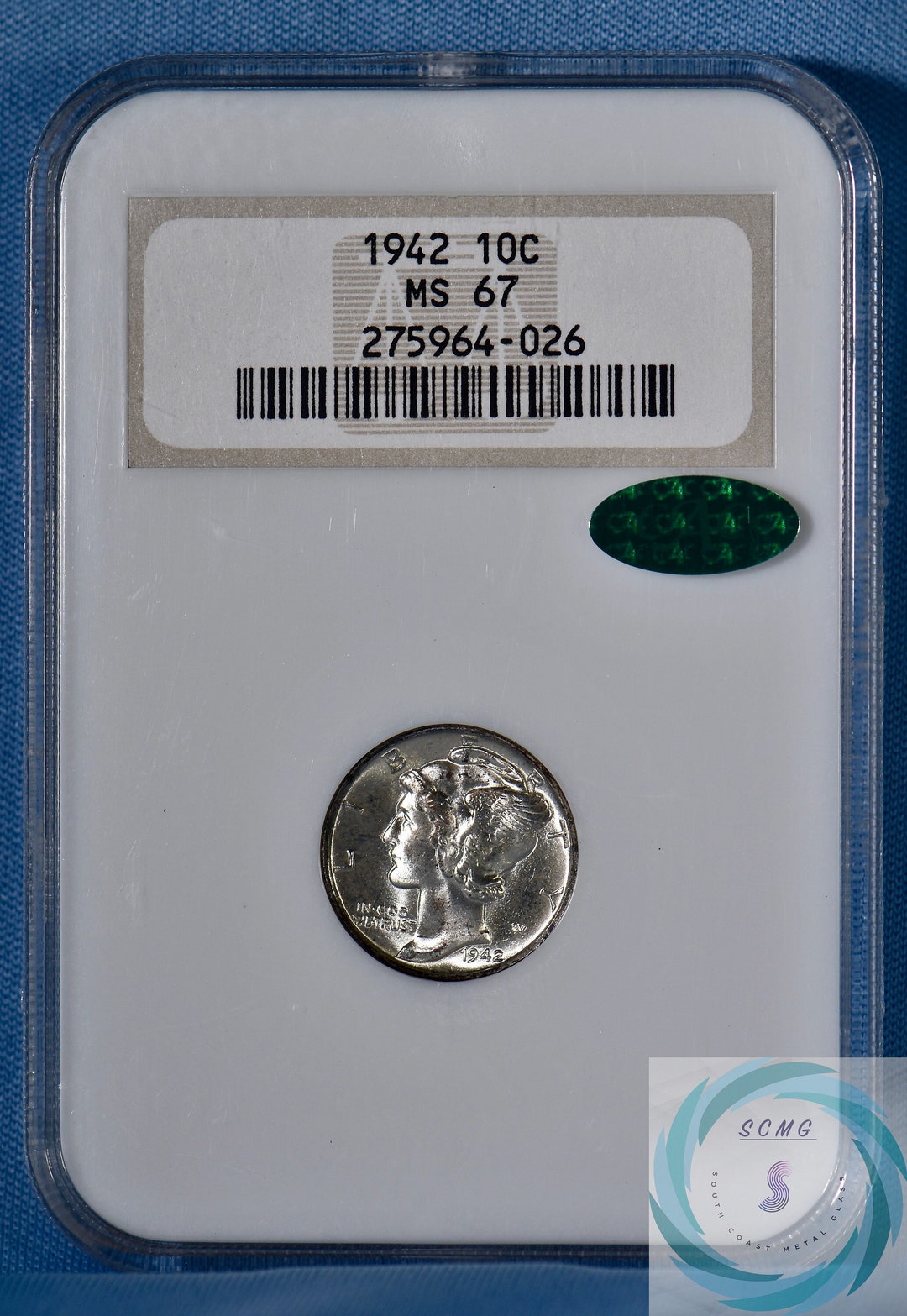 Two Superb Gem Mercury Dimes by NGC at MS67 1942 & 1943 Toned Beauties and One CAC - Etsy