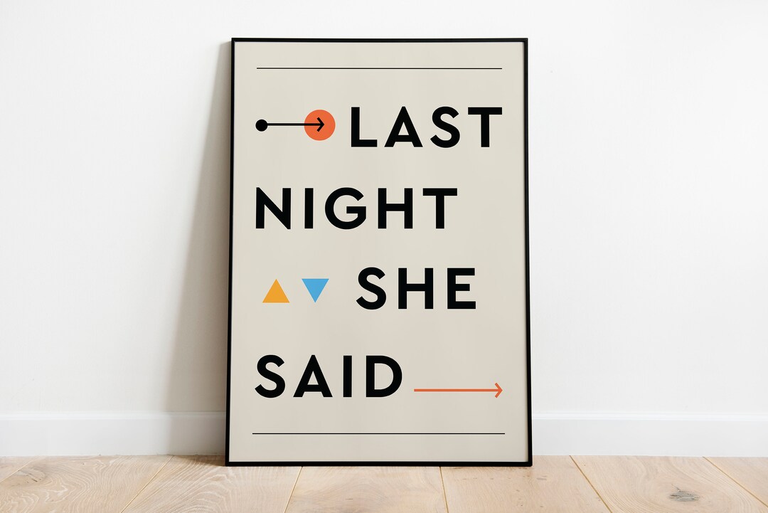 Last Night Inspired | Last Nite | Lyrics Print | Music Poster | A4 A3 ...