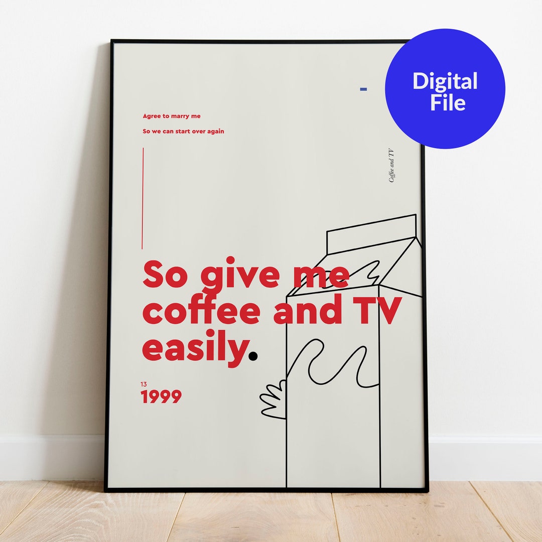 Coffee & TV Original Design Poster, Band Art, Rock Posters, Gifts for ...