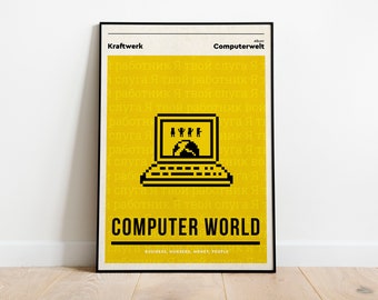 Original Vintage Miniature Poster With Black Card Frame - Kraftwerk ...