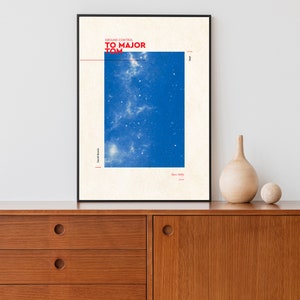 Space Oddity Print, Vintage Music Poster, Bowie Wall Art, Retro Song ...