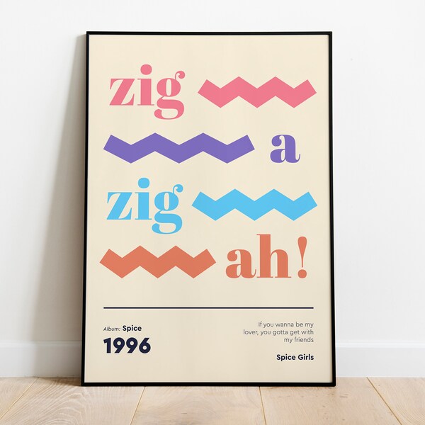 Zig Zig Ah Spice Girls Digital Print - Etsy