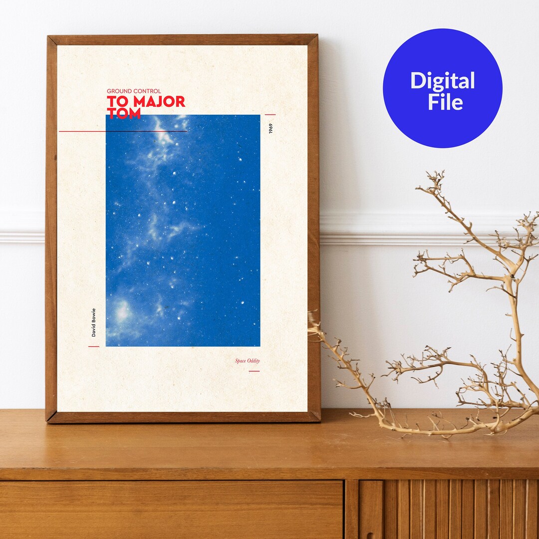 David Bowie Poster, Space Oddity Print, Style Vintage, Original Design ...