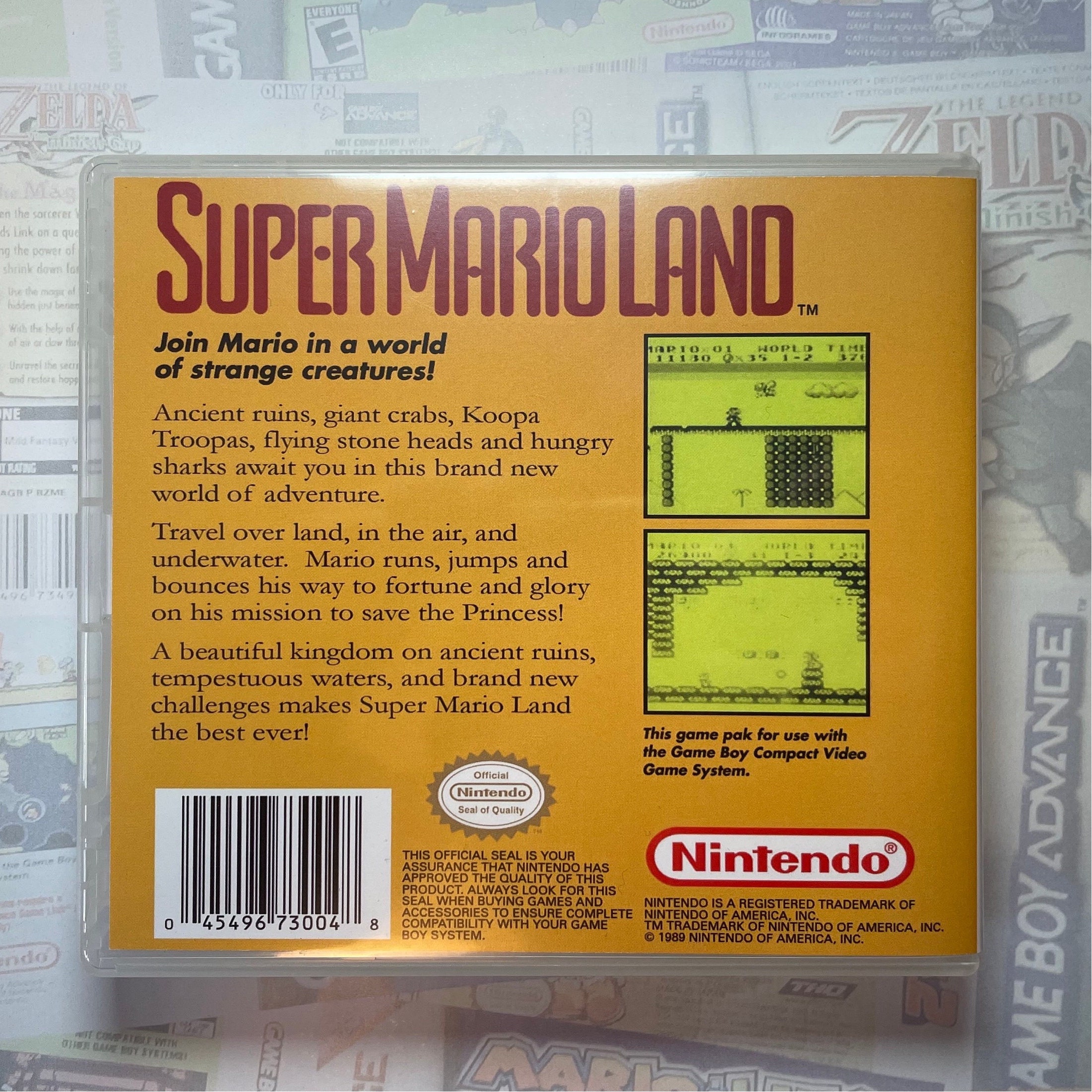 Super Mario Land GB Box Art for Clear DS Case (print Only) - Etsy