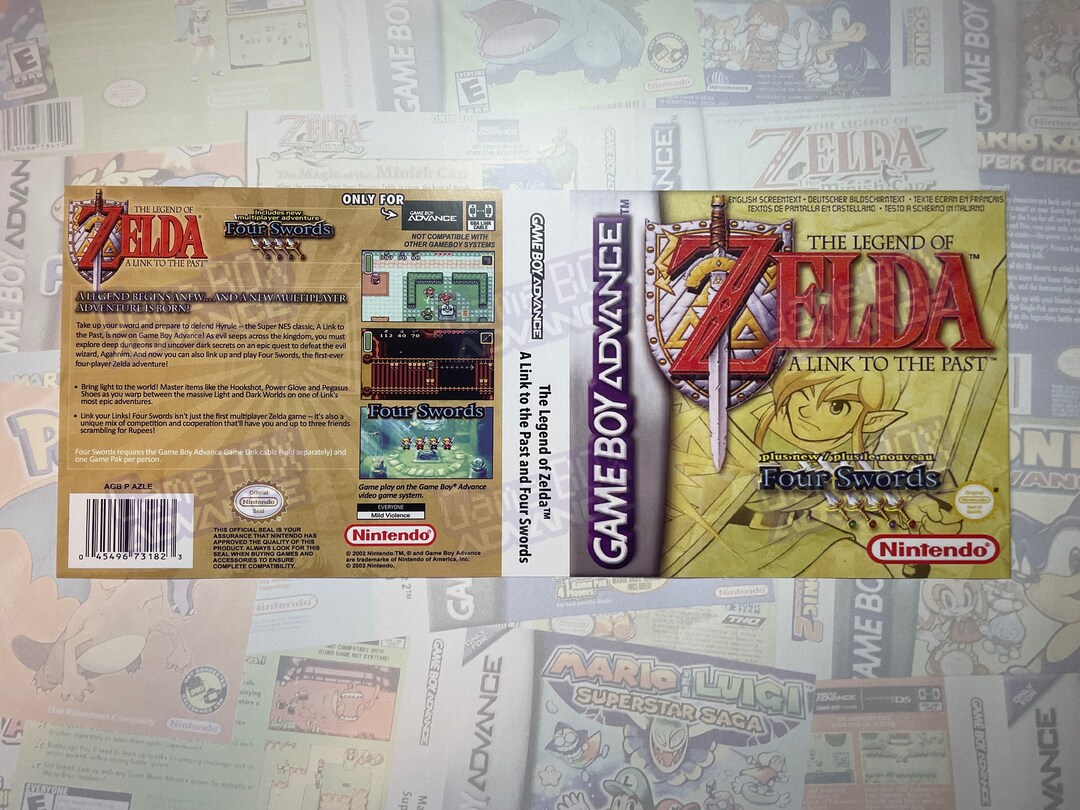 Zelda A Link to the Past GBA Box Art for Clear DS Case print - Etsy