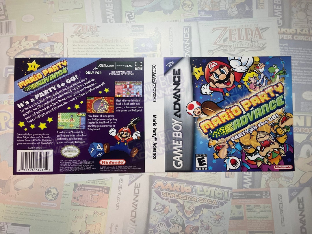 Mario Party Advance GBA Box Art for Clear DS Case print Only - Etsy