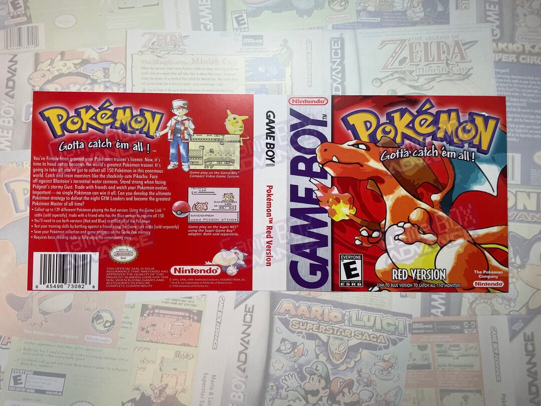 Pokémon Red GB Box Art for Clear DS Case (print Only) - Etsy UK