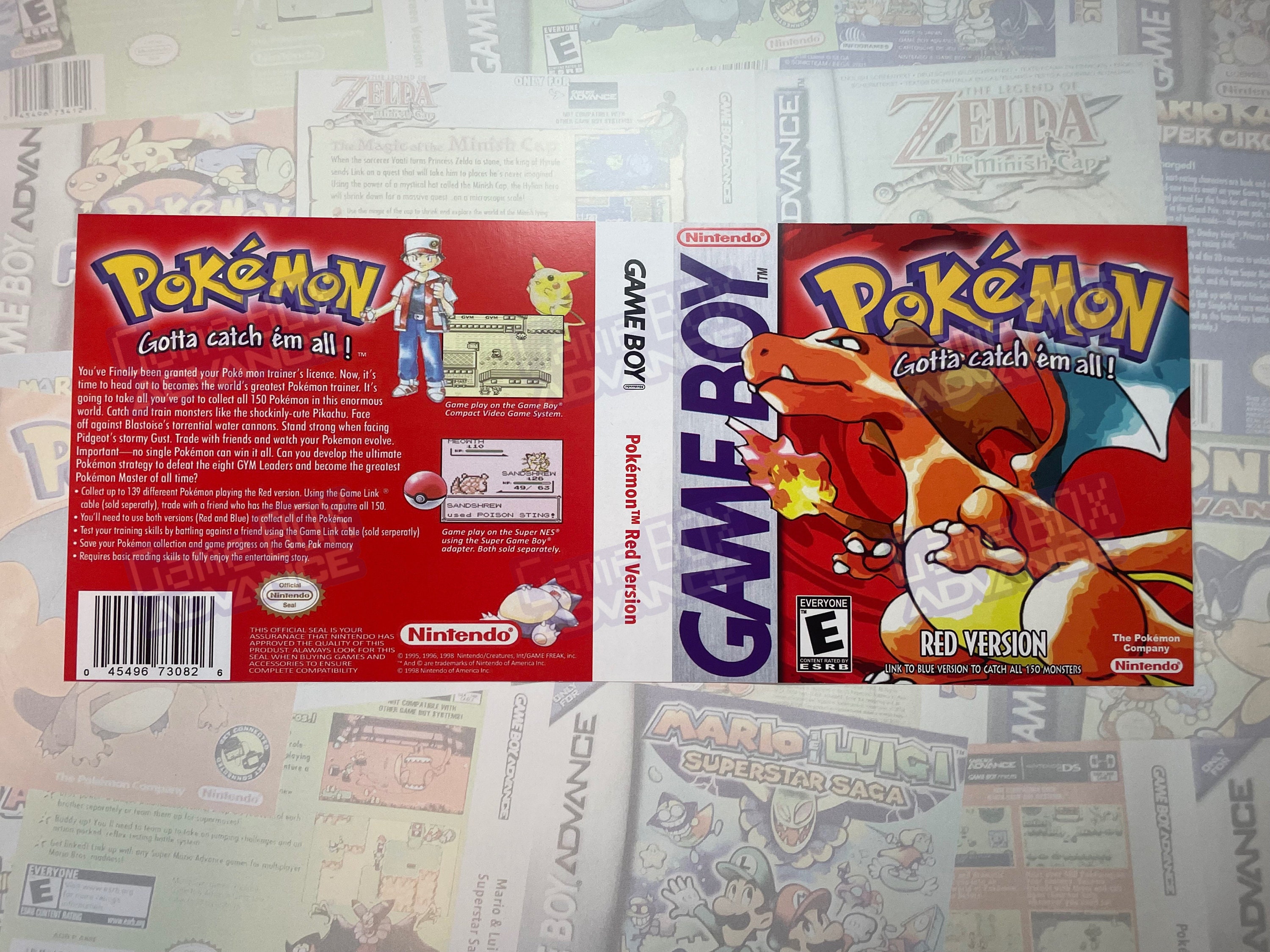 Pokémon Red GB Box Art for Clear DS Case print Only - Etsy UK