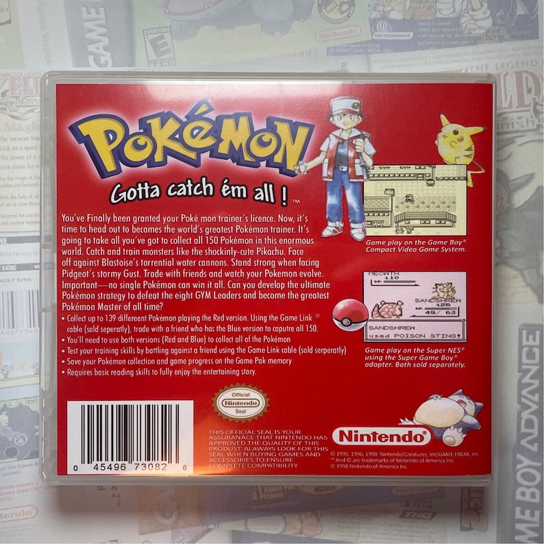 Pokémon Red GB Box Art for Clear DS Case print Only - Etsy UK