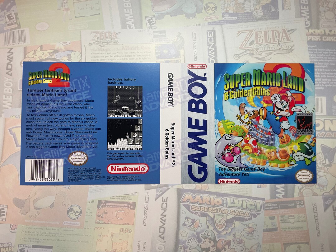 Super Mario Land 2 GB Box Art for Clear DS Case print Only - Etsy