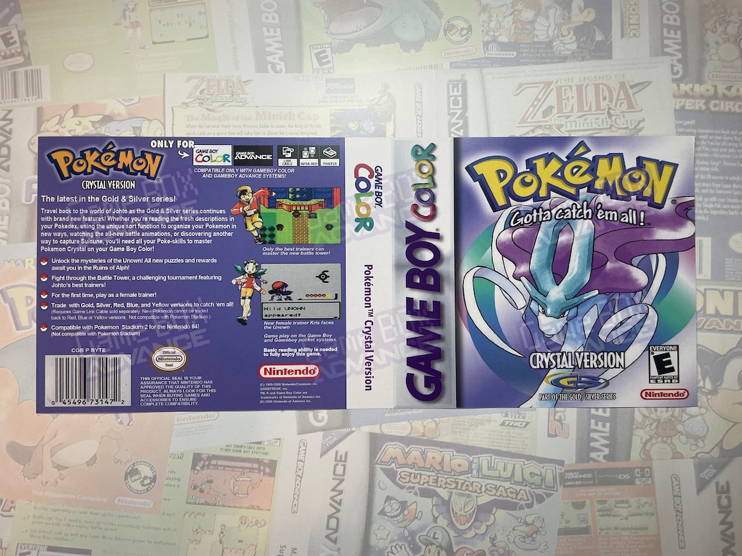 Pokémon Crystal GBC Box Art for Clear DS Case (print Only) - Etsy