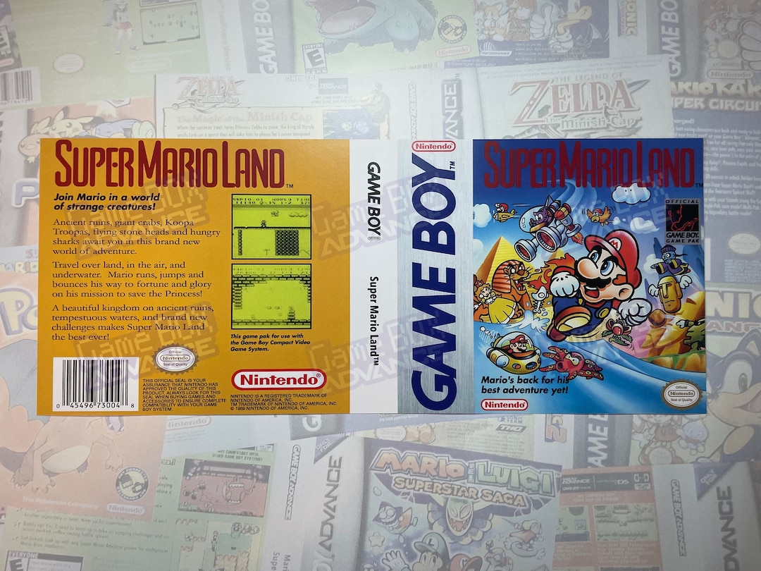 Super Mario Land GB Box Art for Clear DS Case print Only - Etsy