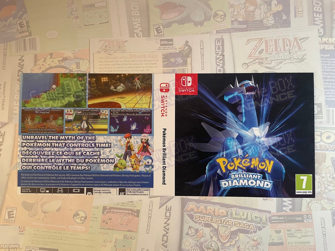 Pokemon Brilliant Diamond Switch Box Art for Clear DS Case print Only ...