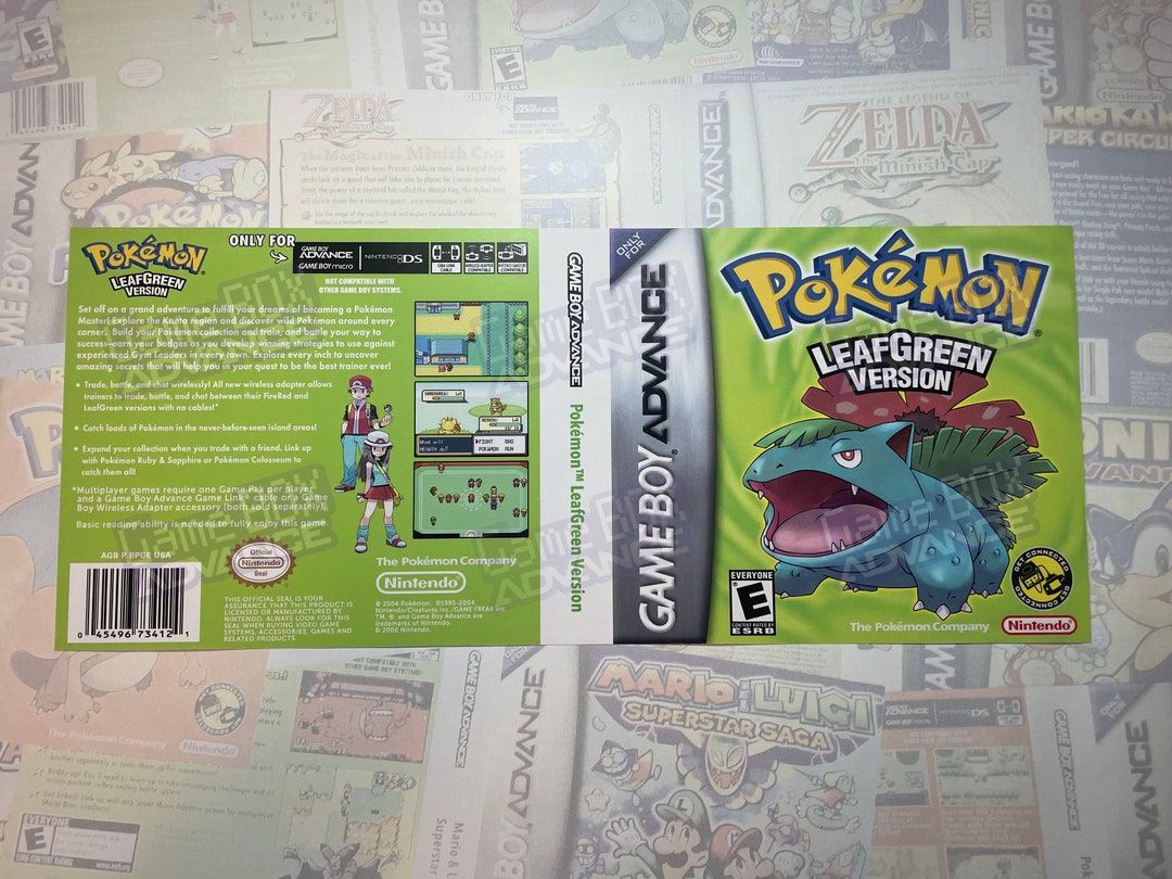 Pokemon Leafgreen GBA Box Art for Clear DS Case print Only - Etsy