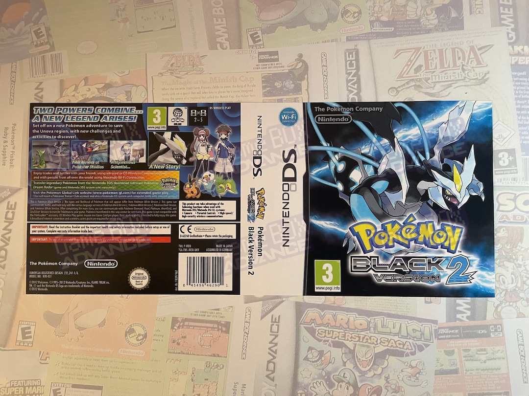Pokemon Black Version 2 DS Box Art for Clear Case print Only - Etsy