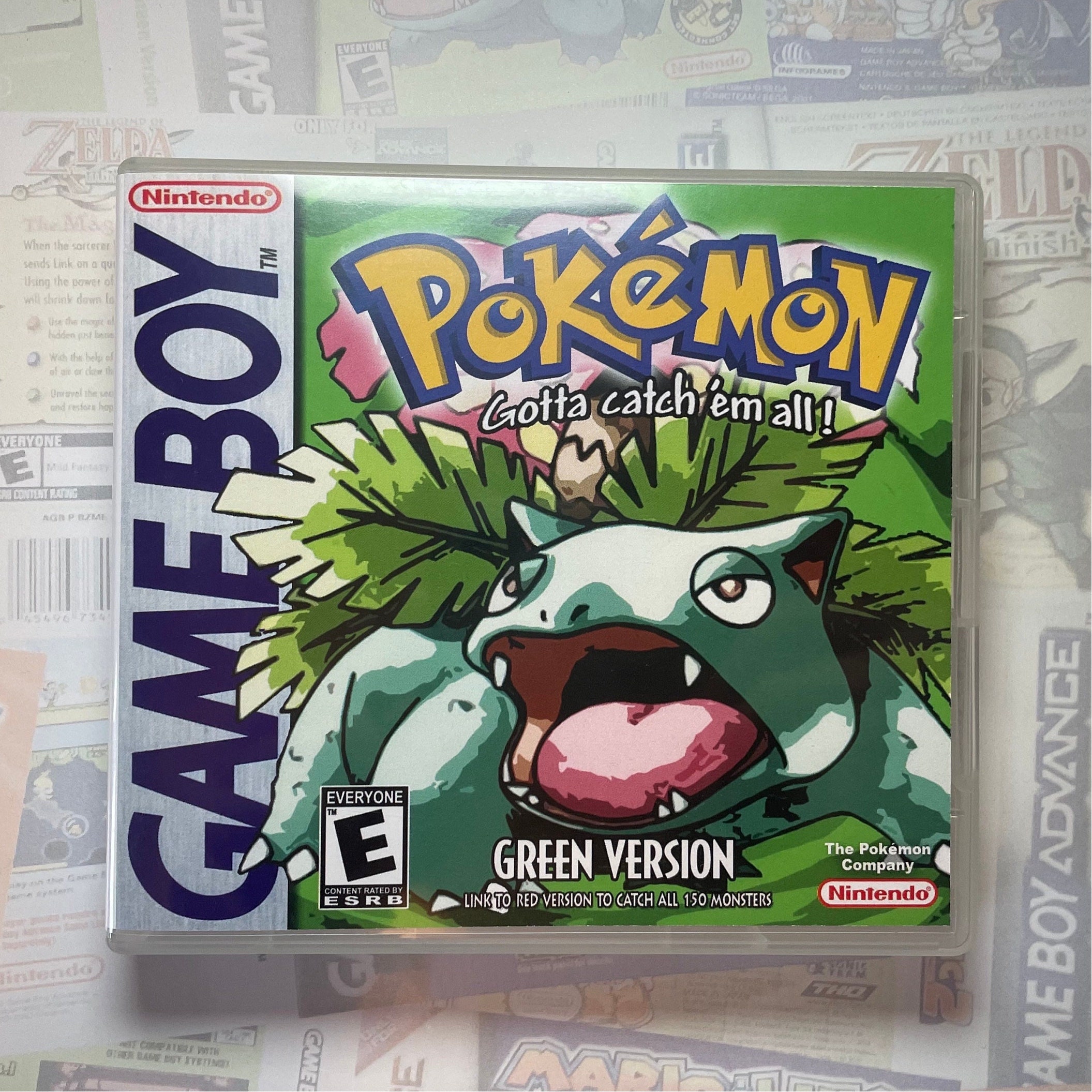 Pokémon Green GB Box Art for Clear DS Case print Only - Etsy